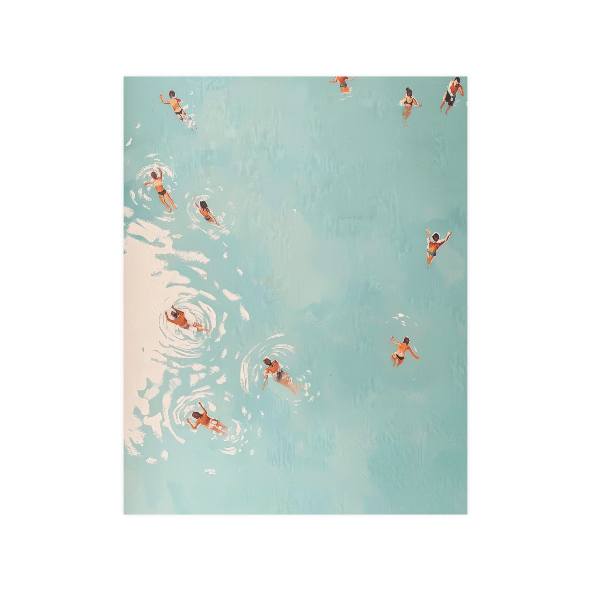 Summer Swimming Wall Water Wall Decor Watercolor Painting Print - Etsy