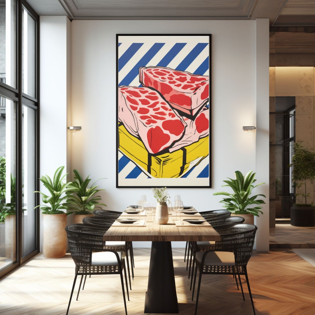 Raw Meat Wall Art Steak Poster Meat Wall Art Steak Wall Art Pop Art ...