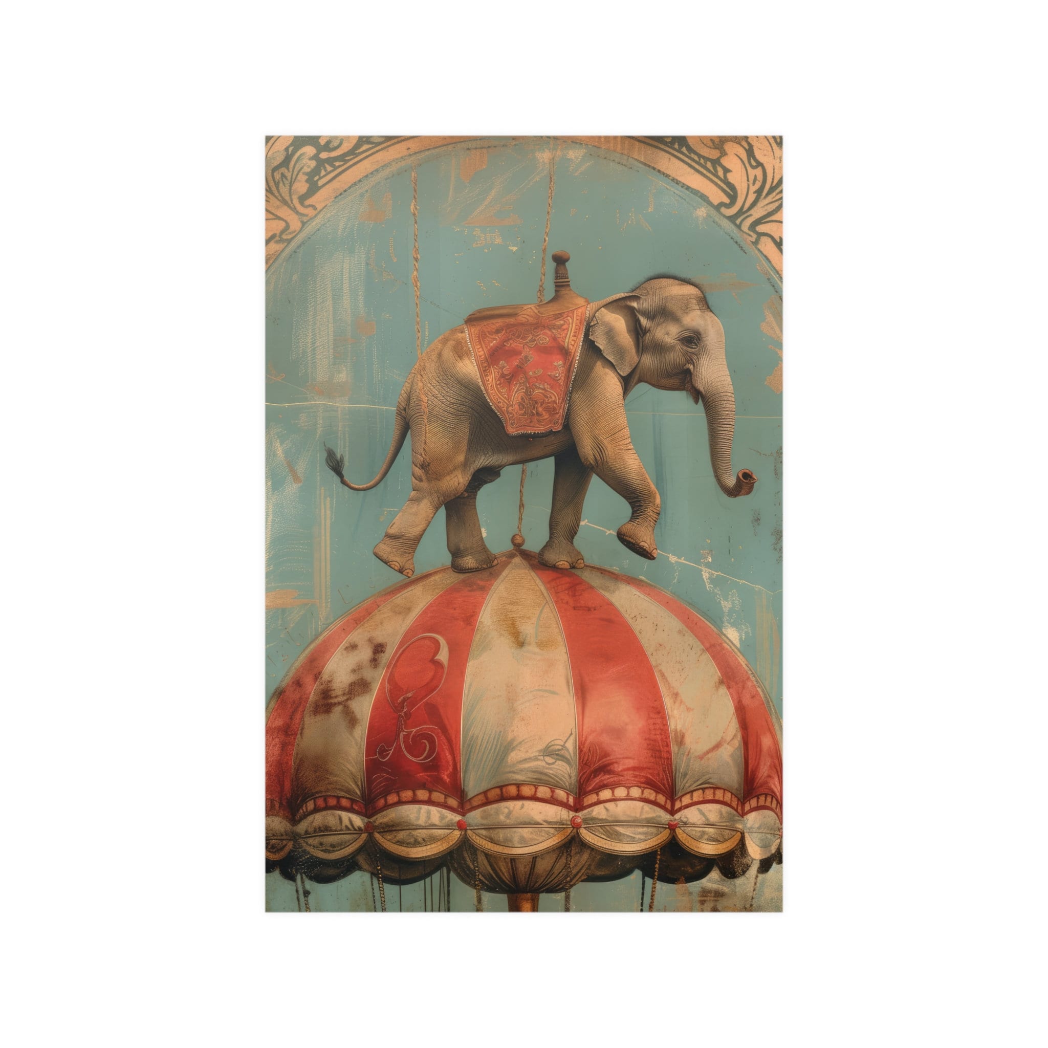 Vintage Circus Wall Art Elephant Wall Art Retro Circus Poster Antique ...