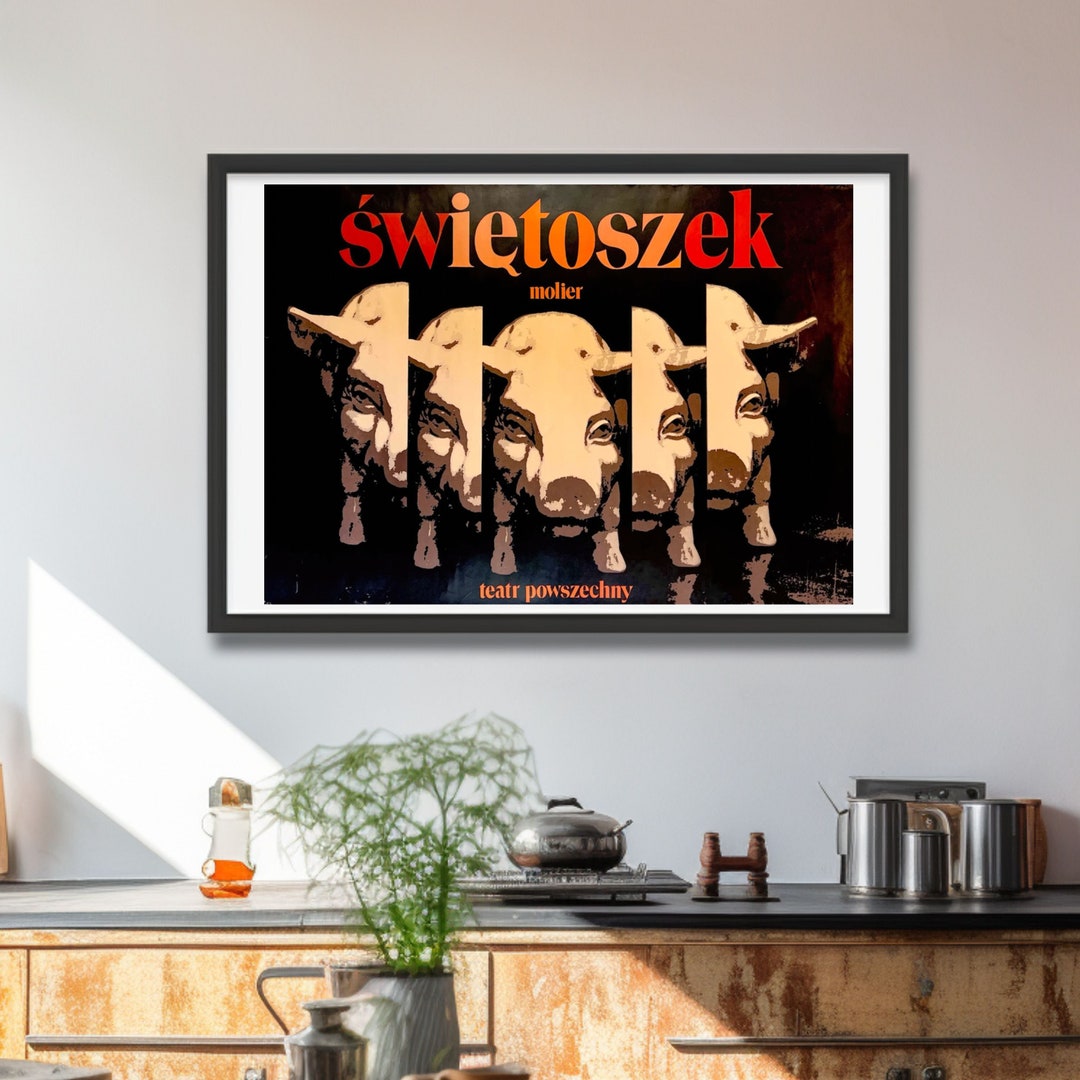 Swietoszek Polish Theater Play Illustration Vintage Retro Poster - Etsy