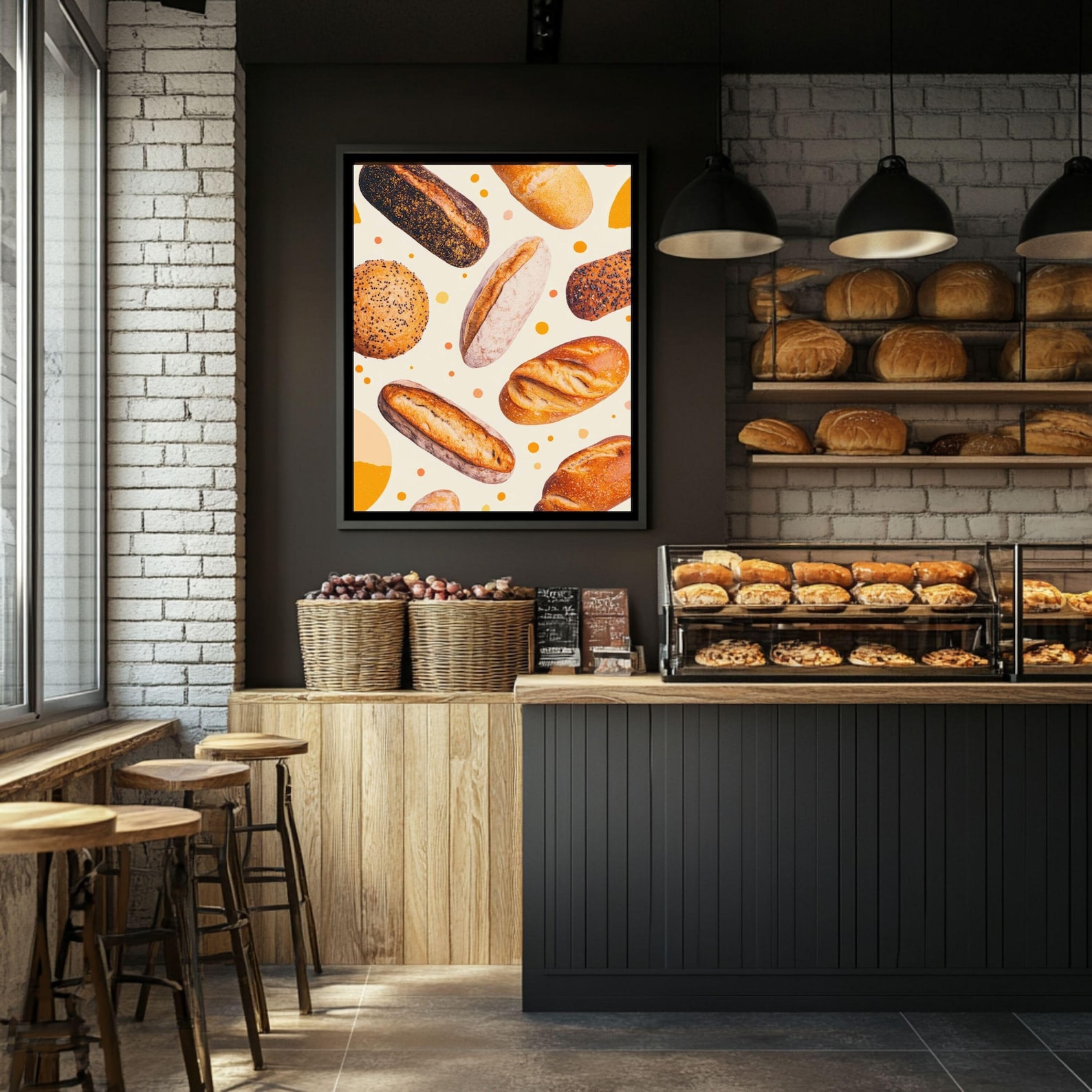 Bread Wall Art, Bakery Wall Decor, Kitchen Decor, Bakery-themed Home ...