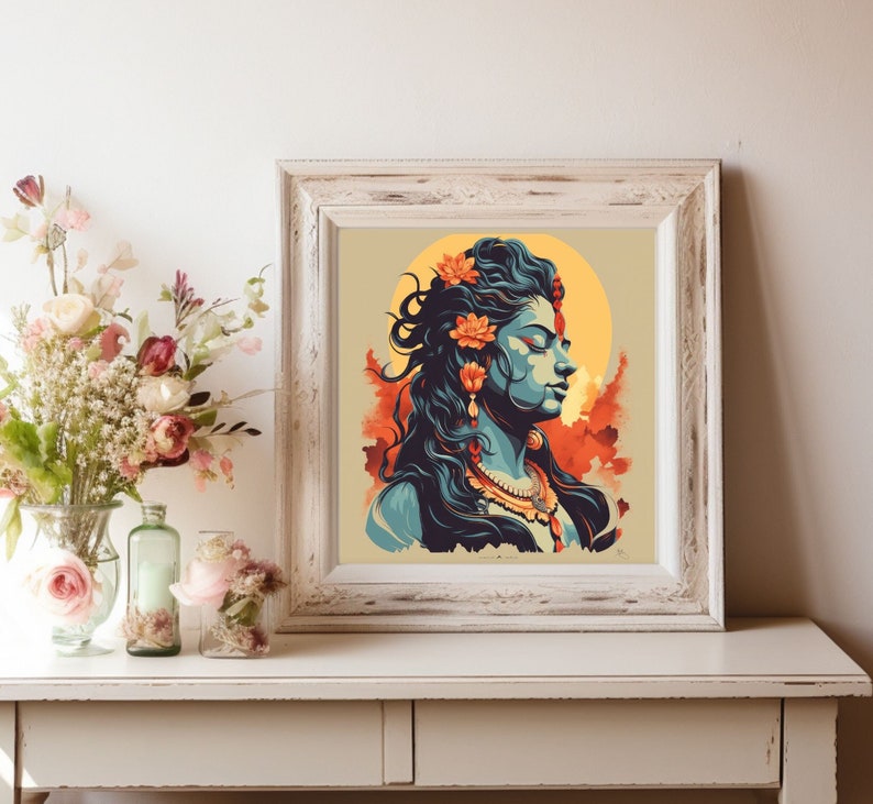 Lord Shiva Modern Wall Art, Shiva Poster, Indian Wall Art, Shiva Print ...