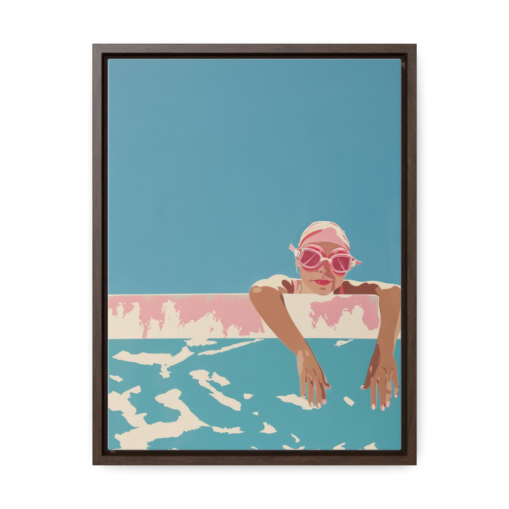 Swimming Pool Wall Art Swimming Print Swim Poster Blue and Pink Wall ...