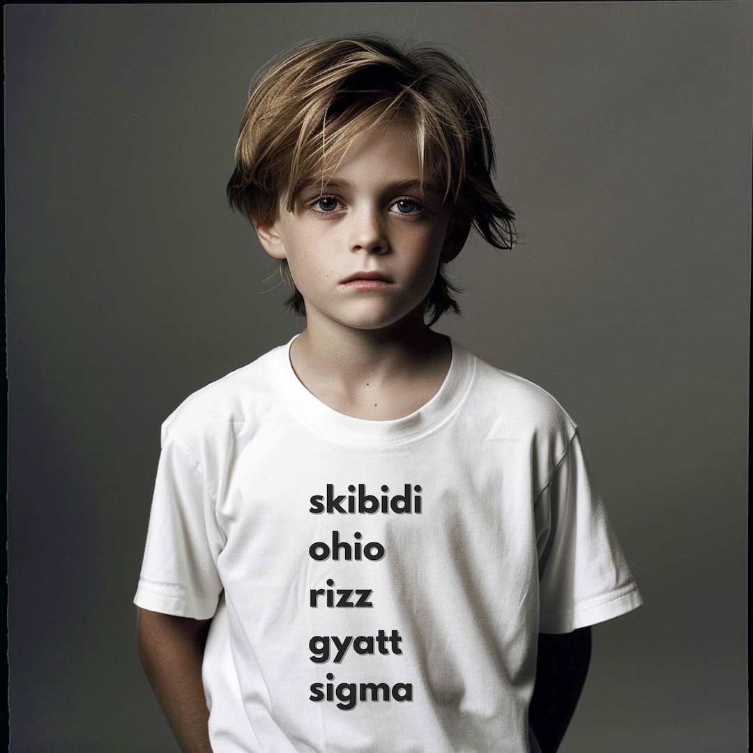 Kid Slang Tshirt Skibidi Tshirt Ohio Tshirt Rizz Tshirt Gyatt Tshirt ...