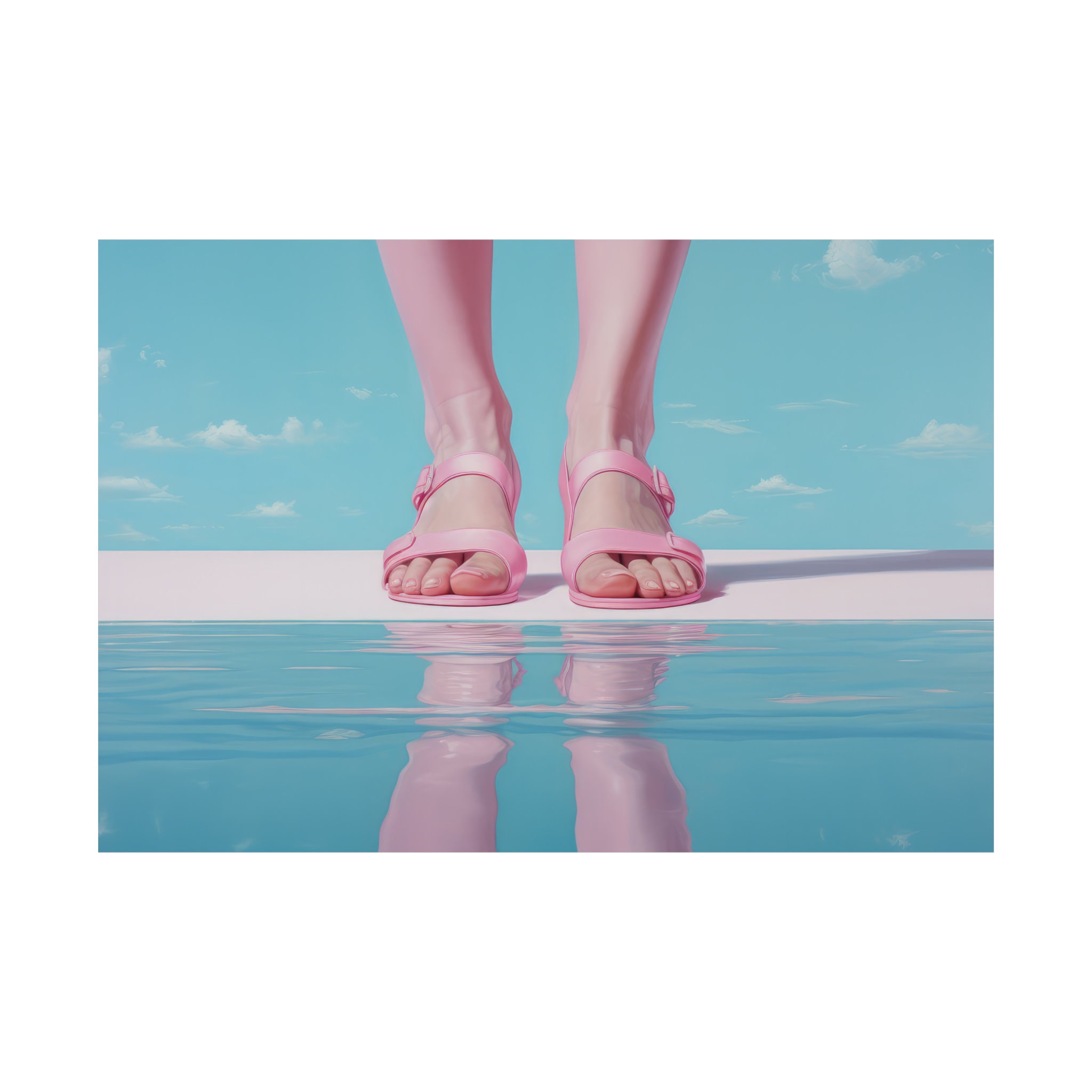 Pink Sandals Girls Feet Poster Feet Wall Art, Light Pink Poster - Etsy