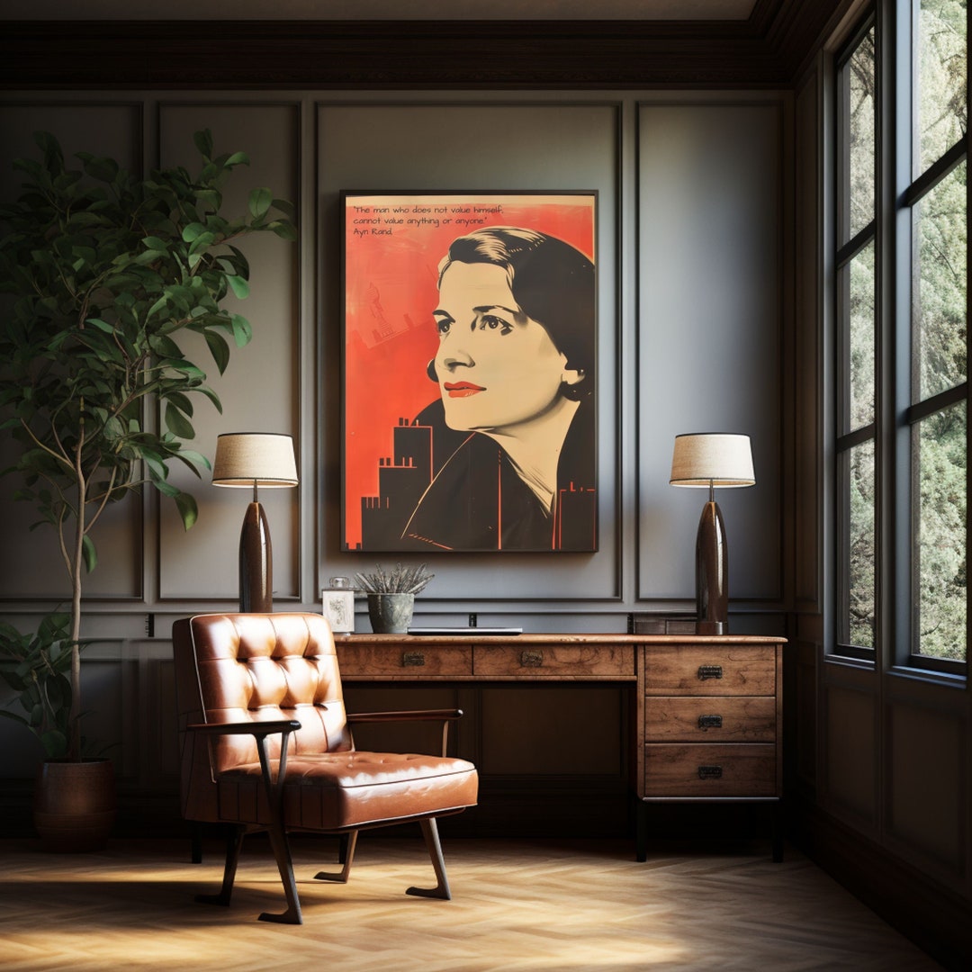 Ayn Rand Wall Art Literature Poster Atlas Shrugged Wall Art Print - Etsy