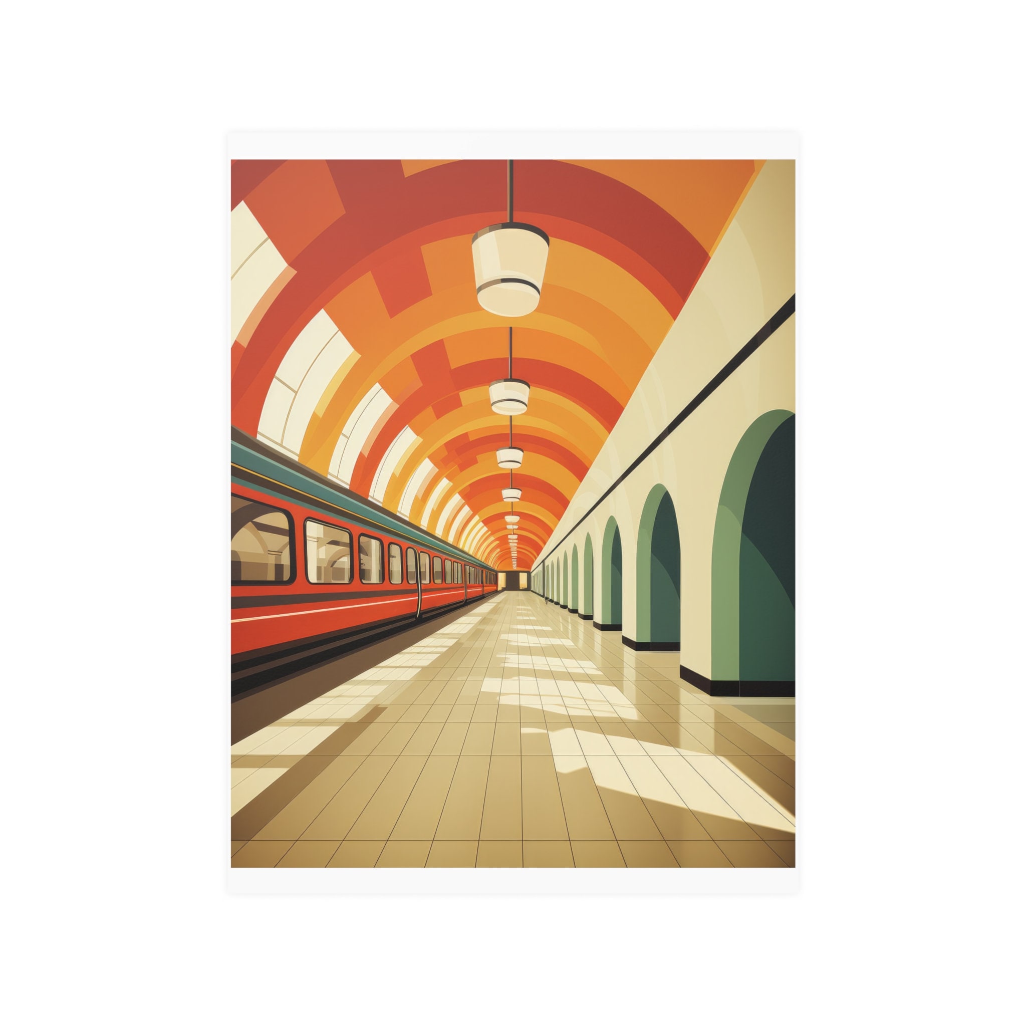 Subway Retro Wall Art Bauhaus Poster Subway Minimalistic - Etsy