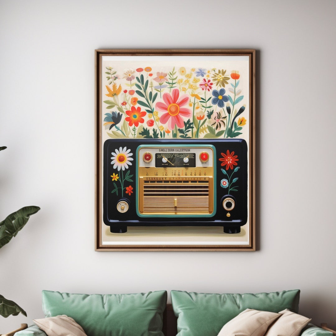 Retro Radio Wall Art Vintage Radio Poster - Etsy