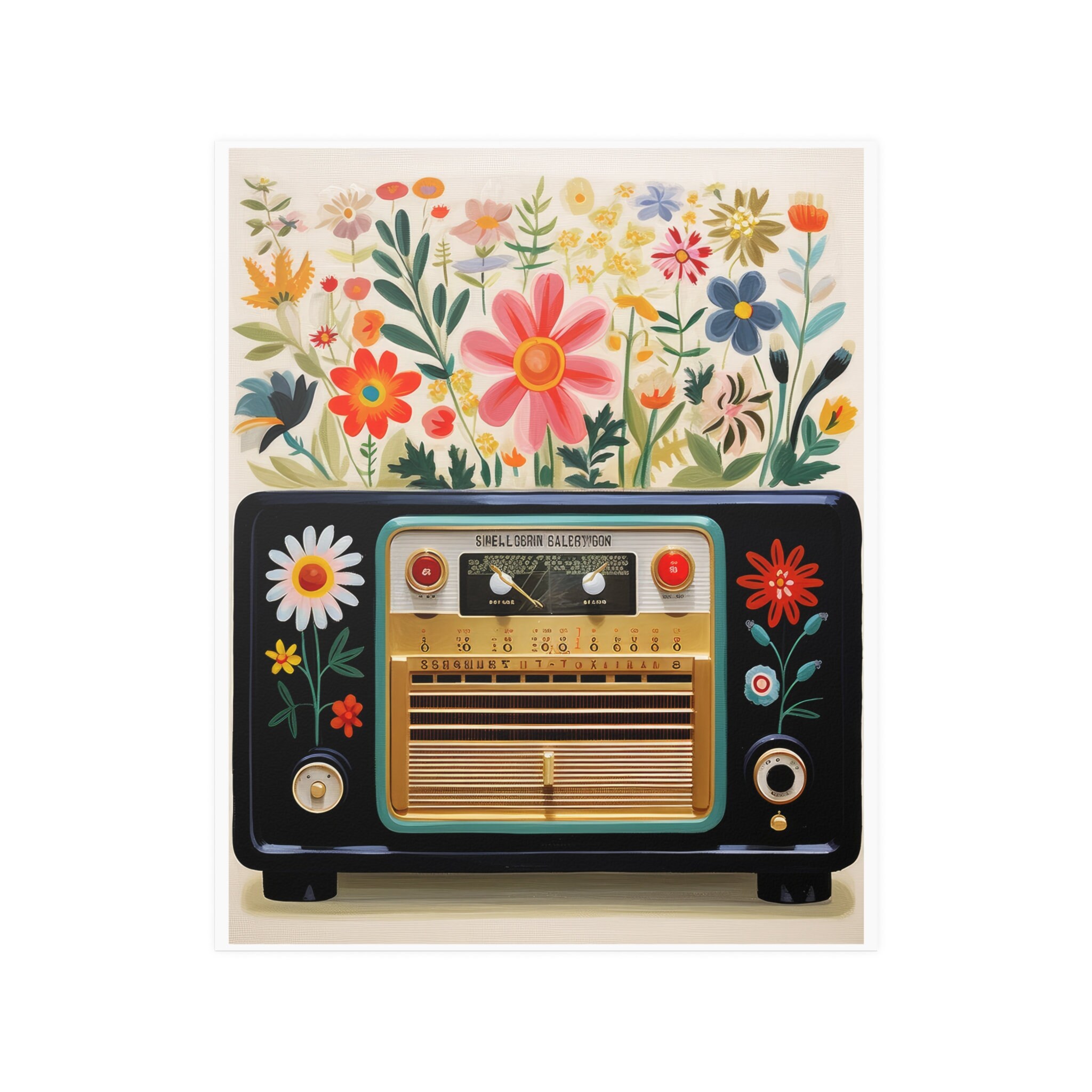 Retro Radio Wall Art Vintage Radio Poster - Etsy