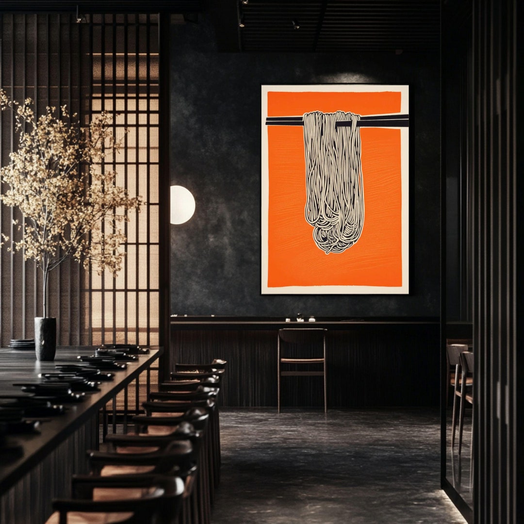 Noodle Wall Art, Restaurant Decor, Kitchen Decor, Foodie Wall Art ...