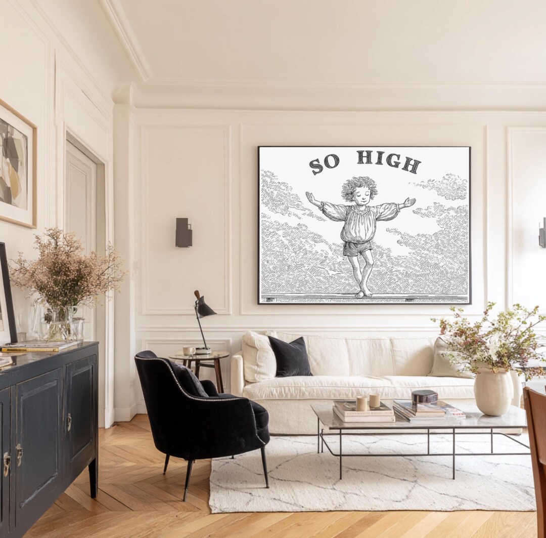 Funny Pot Smoker Wall Art Weed Wall Art Marijuana Poster so High ...