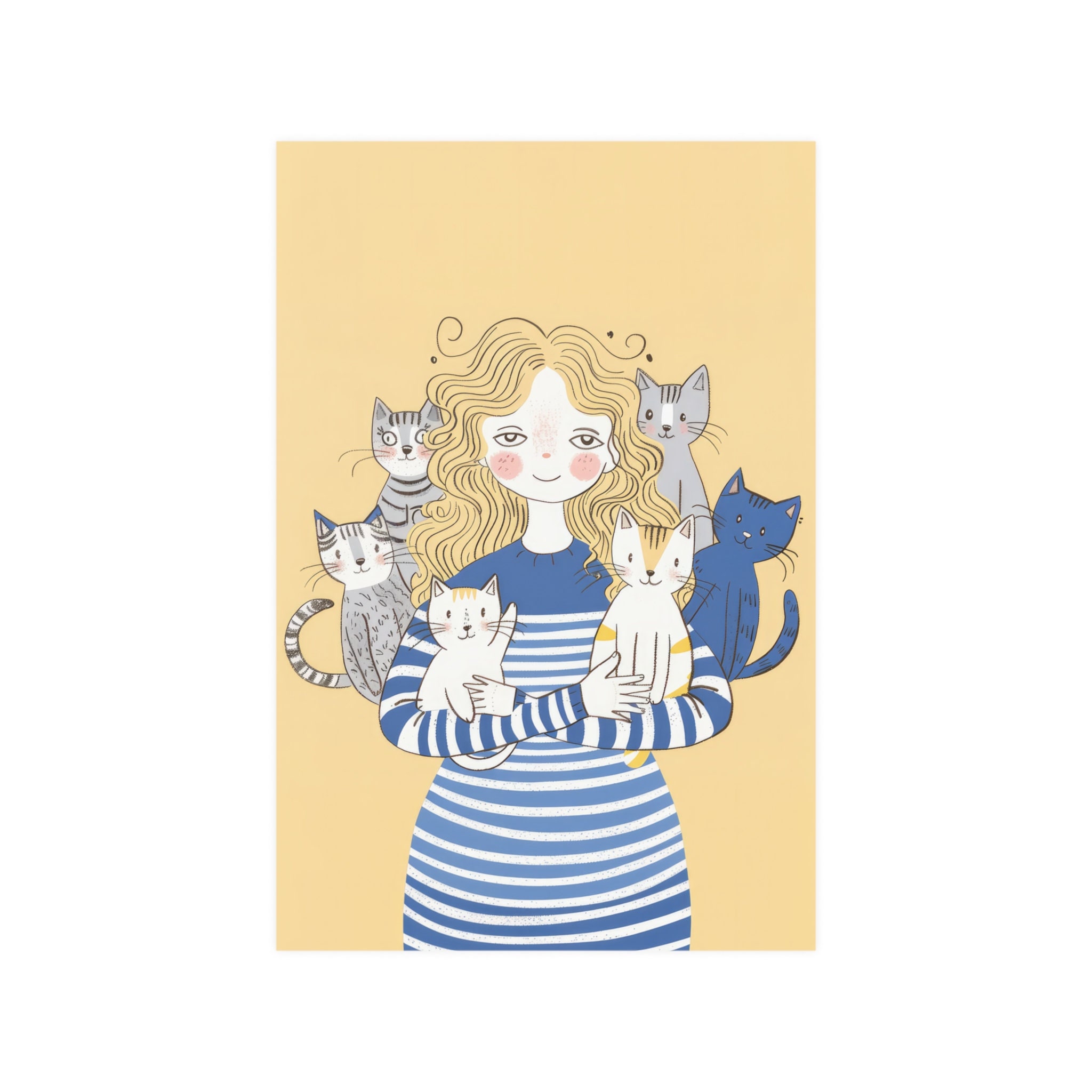 Cat Lady Wall Art Cat Wall Art Cats Print Cat Lover Gift Crazy Cat Lady ...