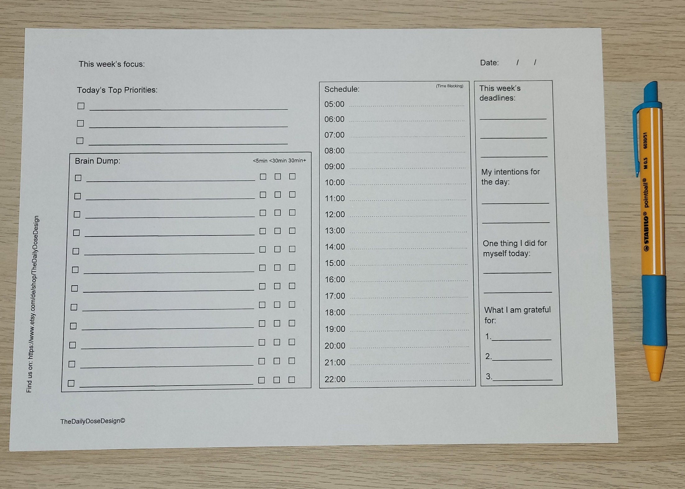 Productivity Methods Planner (printable - Floral Design & Neutral ...
