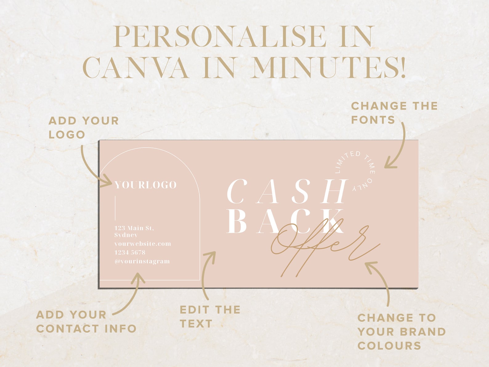 Cash Back Voucher Template | Editable Canva Business Promotion ...