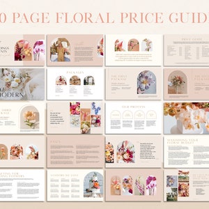 Wedding Florist Price Guide & Proposal Template BUNDLE | Luxe Packages ...