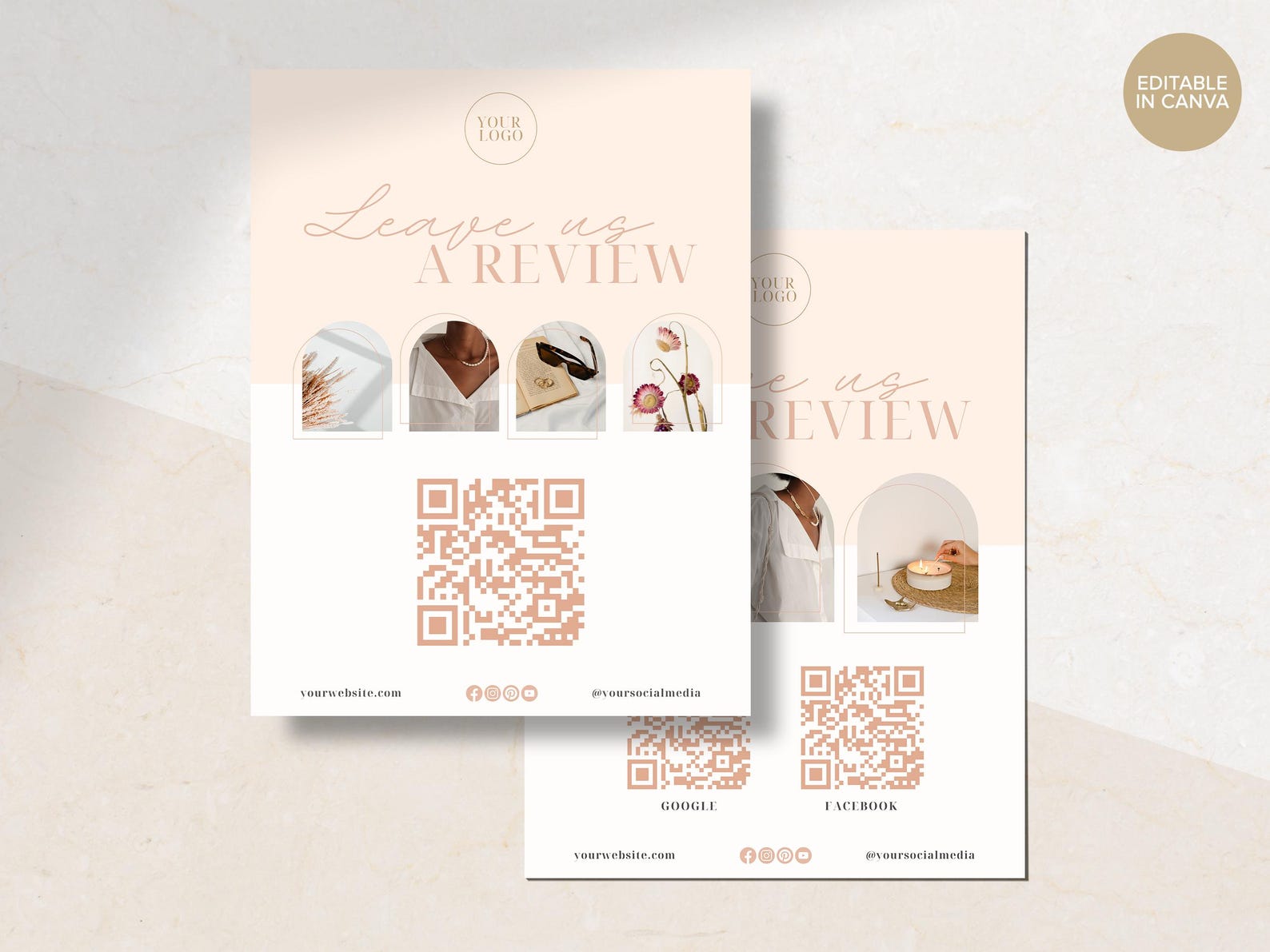 Review Sign Template With QR Code | Editable in Canva | Customer ...