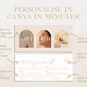 Minimalist Gift Certificate Template | Editable Canva Voucher | Luxe ...
