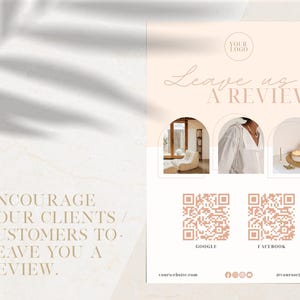 Review Sign Template With QR Code | Editable in Canva | Customer ...
