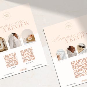 Review Sign Template With QR Code | Editable in Canva | Customer ...