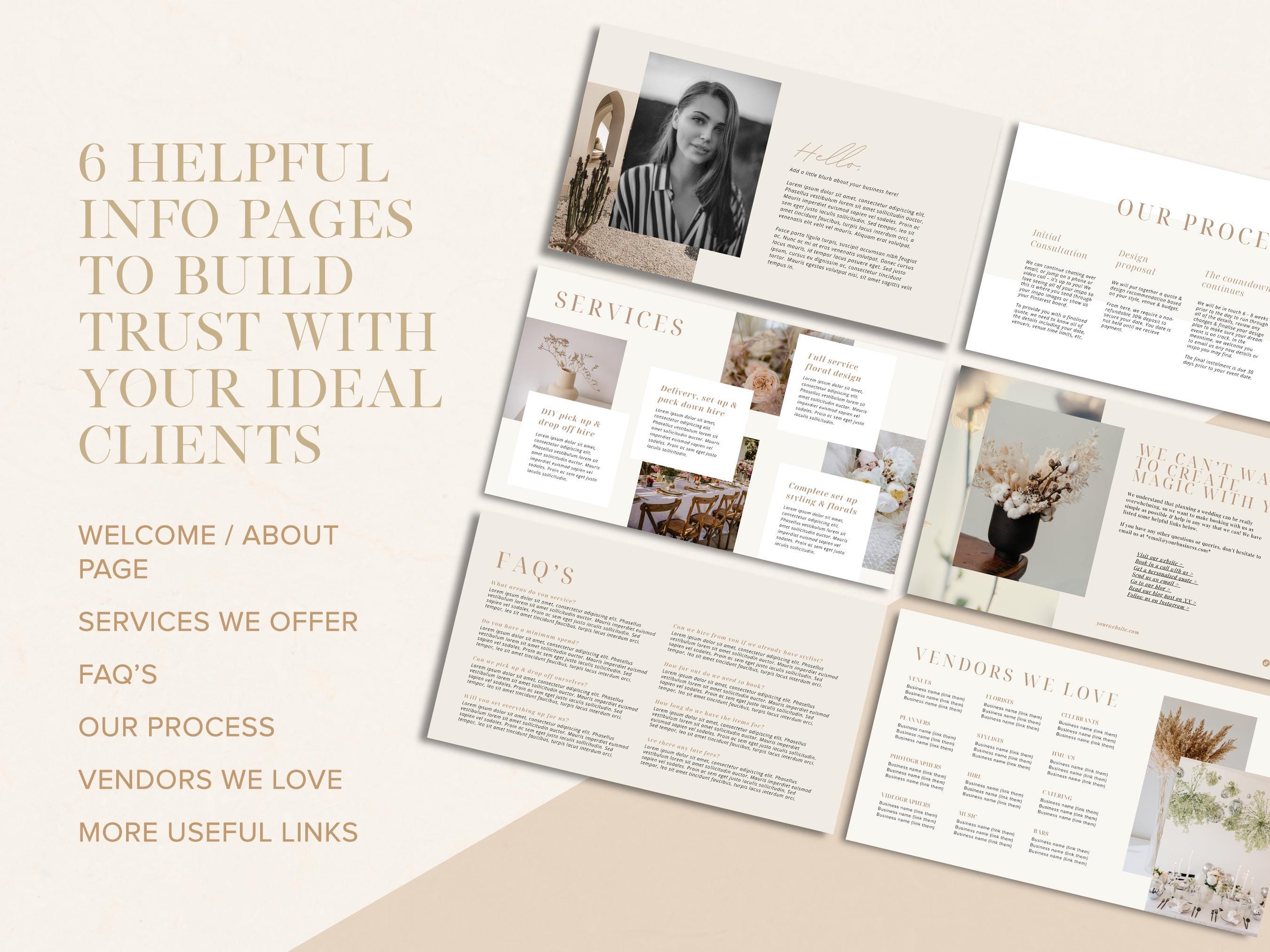 Event Hire Catalogue Canva Template | Luxury Wedding Furniture Guide ...