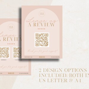 Review Sign Template With QR Code | Editable in Canva | Customer ...