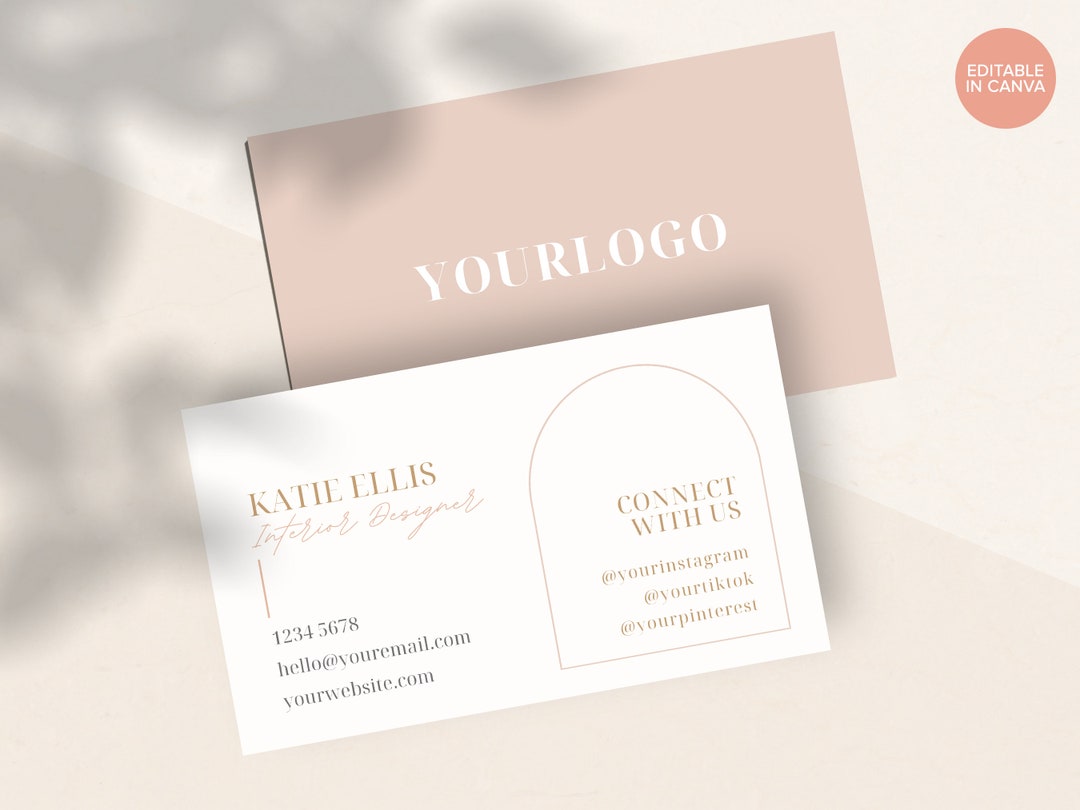 Digital Business Card Template | Editable in Canva | DIY Luxe Design ...