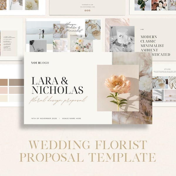 Floral Design Proposal Canva Template - Etsy
