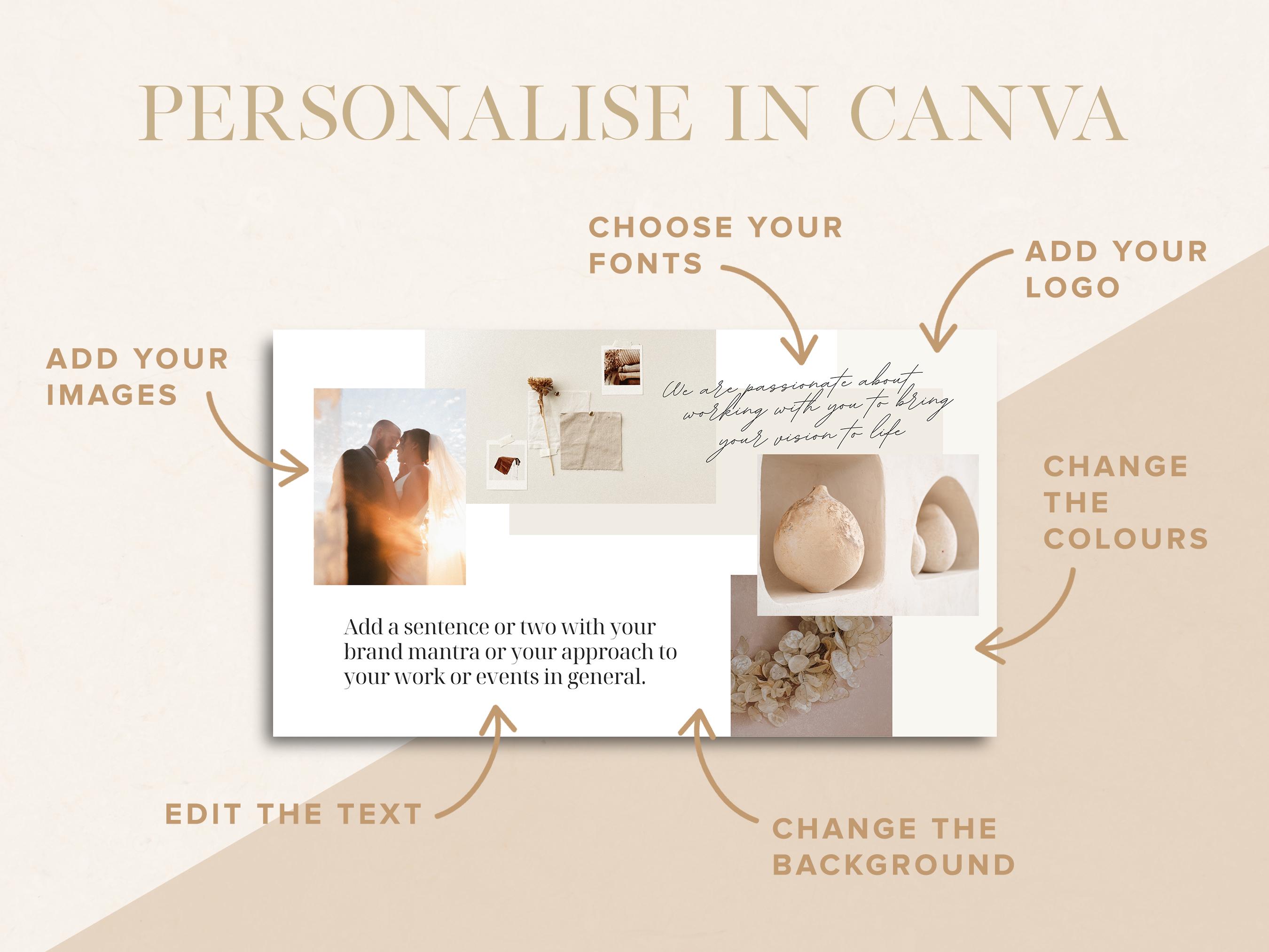 Event Hire Catalogue Canva Template | Luxury Wedding Furniture Guide ...