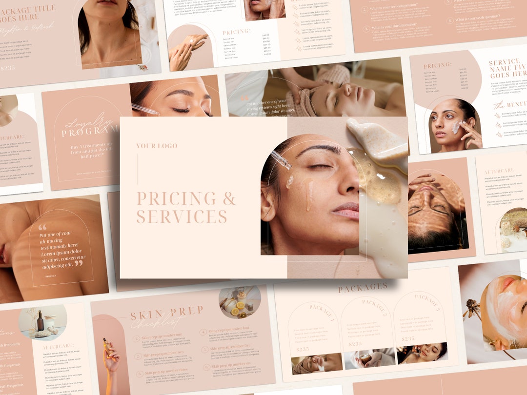 Beauty Services & Pricing Guide Template | Editable in Canva ...
