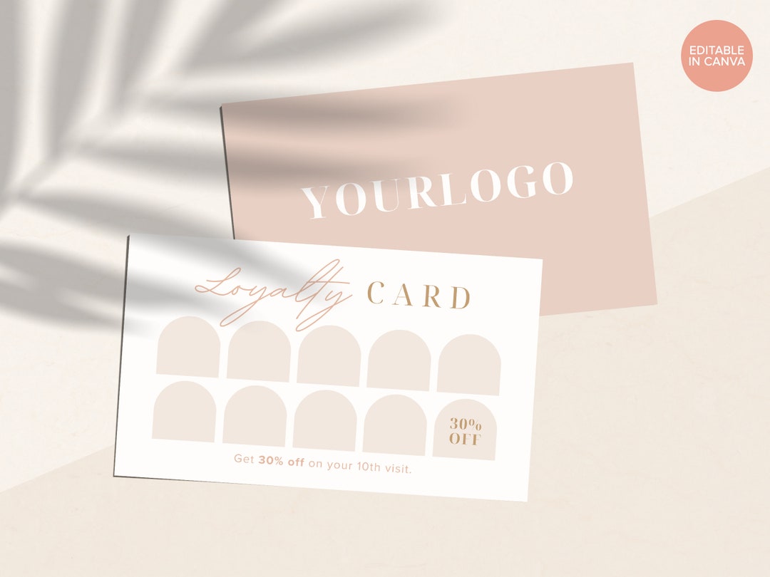 Luxe Loyalty Card Template | Editable Canva Rewards Card Design for ...