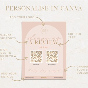 Review Sign Template With QR Code | Editable in Canva | Customer ...