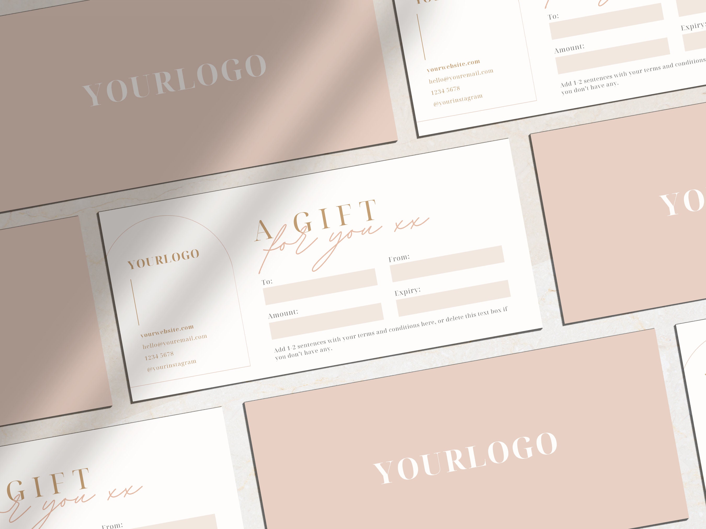 Luxe Printable Gift Certificate Template | Editable Canva Voucher ...