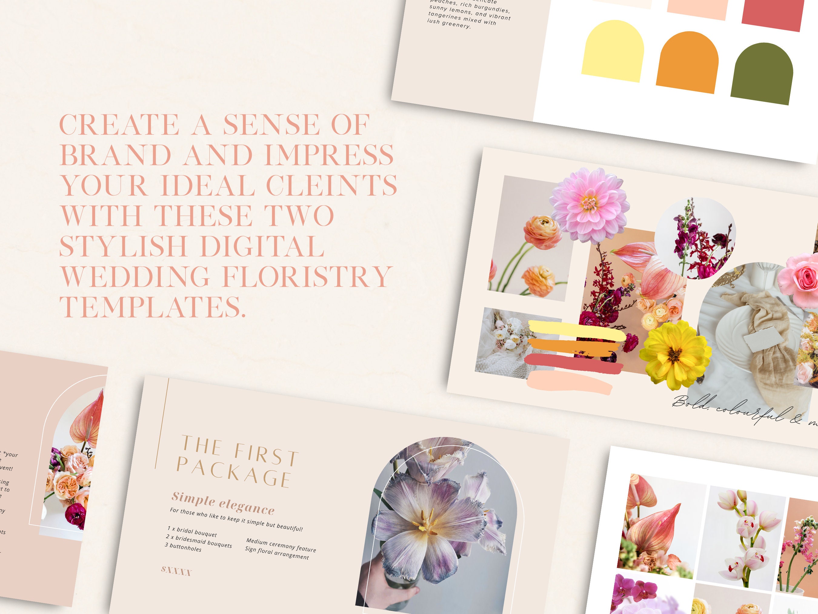 Wedding Florist Price Guide & Proposal Template BUNDLE Luxe Packages ...