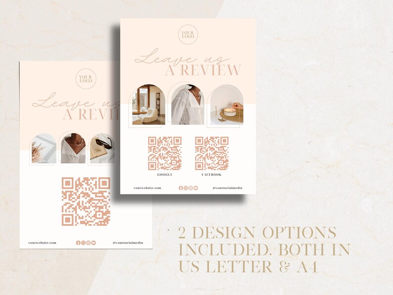 Review Sign Template With QR Code | Editable in Canva | Customer ...