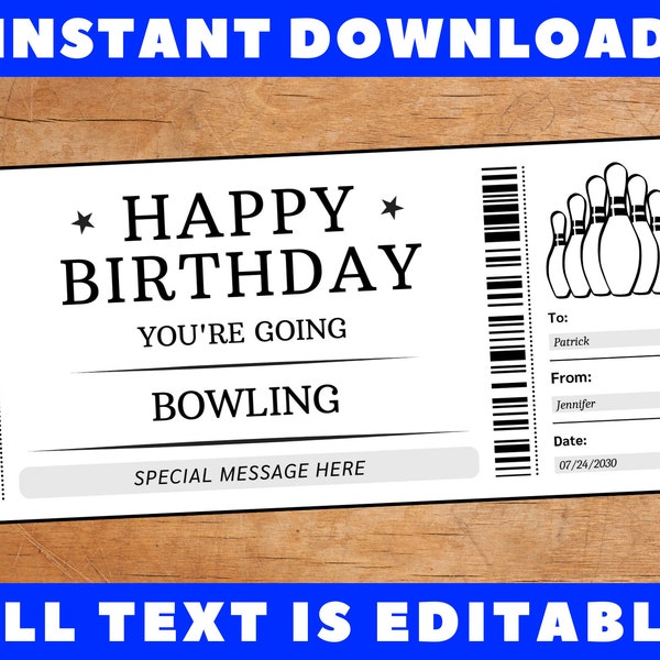 Bowling Printable Certificates - Etsy