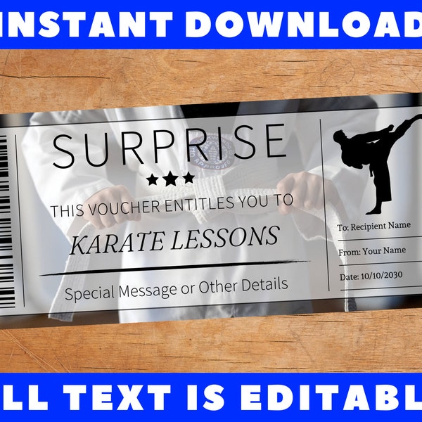 Karate Certificate - Etsy