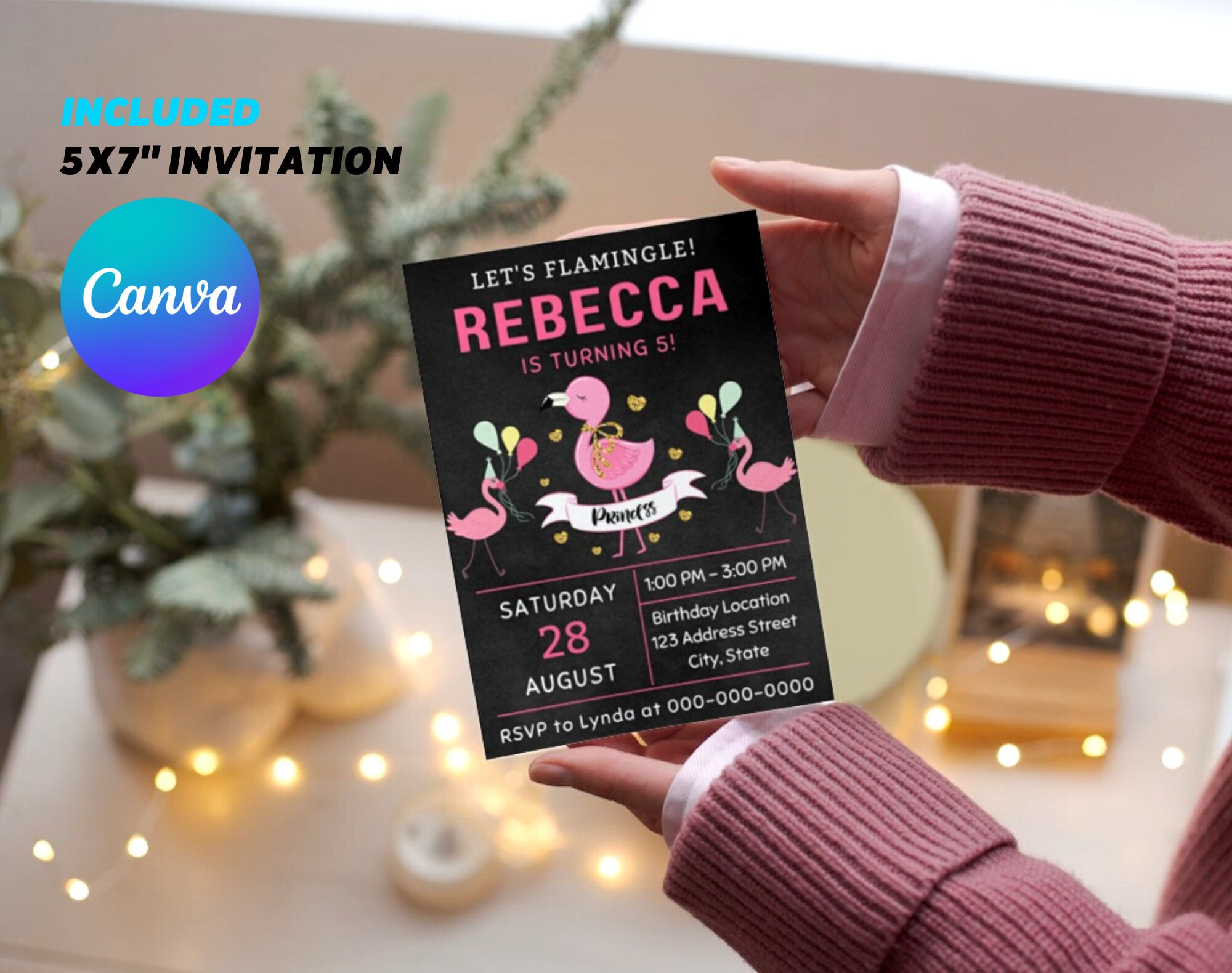 Flamingo Birthday Invitation Printable Template Flamingle Birthday ...