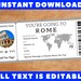 Rome Boarding Pass Ticket Template, Surprise Gift Airline Airplane ...