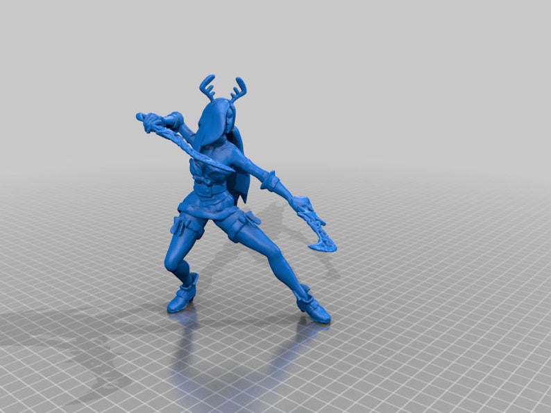 League of Legends Katarina Figure, 3D Digital Printing STL File for 3D ...