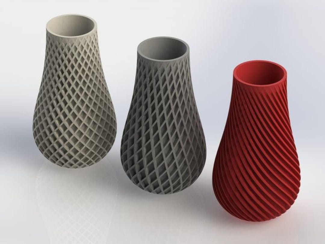 Modern Plant Pot STL File for 3D Printing, Unique Planter Design ...