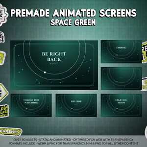 Space / Celestial Themed Streaming Overlay Package, Dark Theme ...