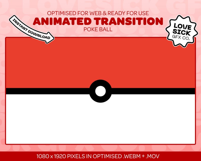 Twitch Stinger Transitions Pokémon Pokeball Scene Transition Overlay ...