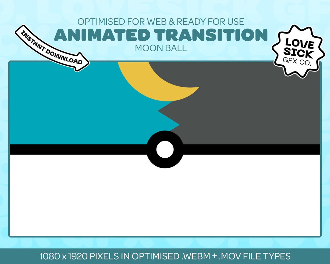 Twitch Stinger Transitions Pokémon Pokeball Moonball Scene Transition ...