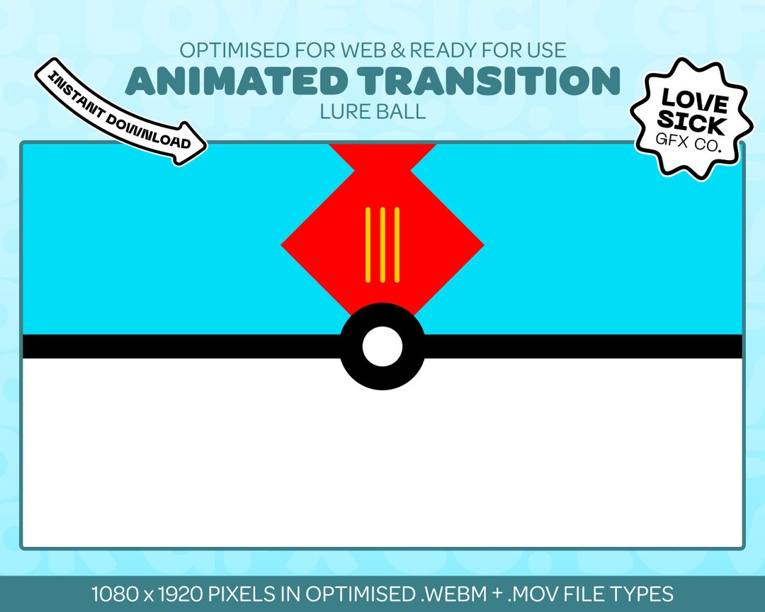 Twitch Stinger Transitions Pokémon Pokeball Lureball Scene - Etsy