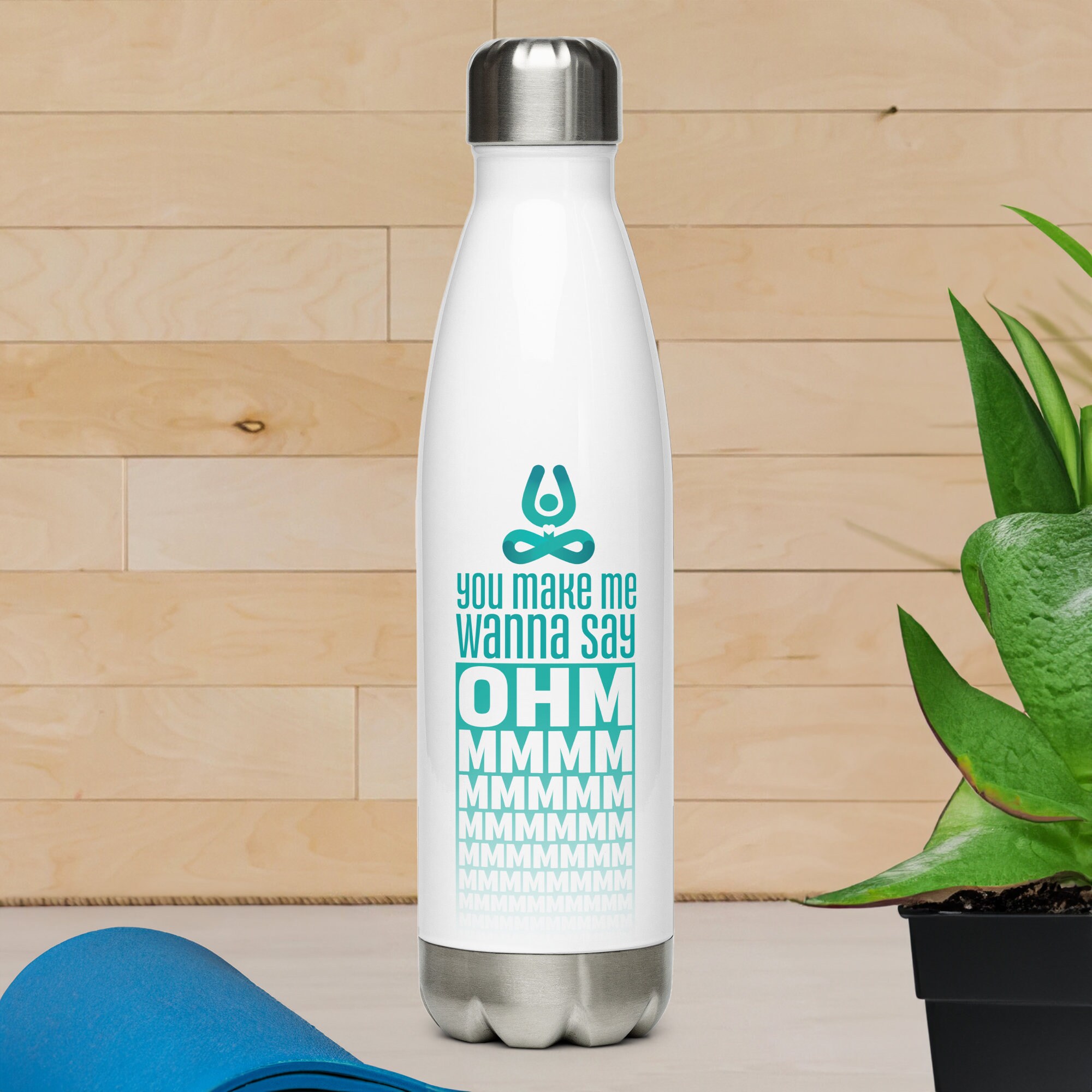 Stainless Steel Water Bottle for Yoga Personalized Yogi Humor 16 Oz ...