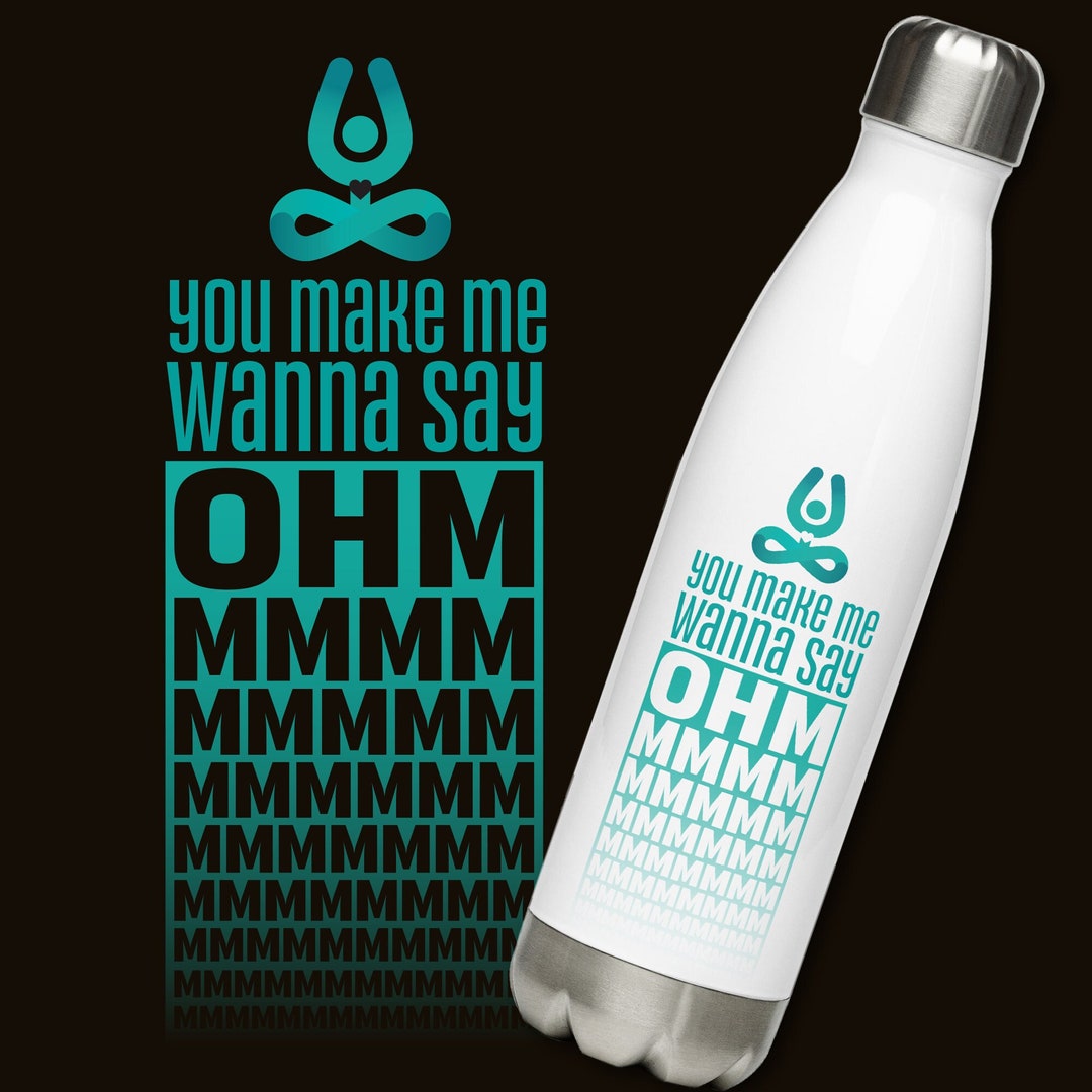 Stainless Steel Water Bottle for Yoga Personalized Yogi Humor 16 Oz ...