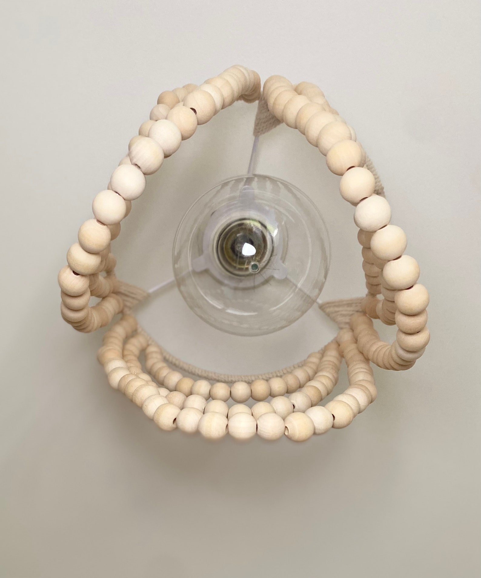 Elegant Wood Beaded Light Shade - Etsy