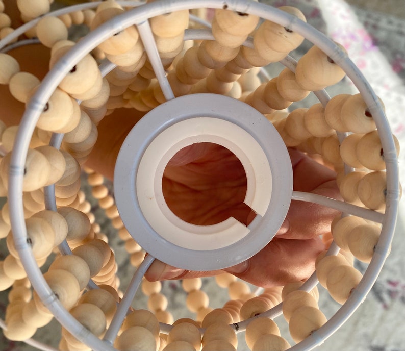 Wood Beaded Light Shade - Teardrop - Etsy