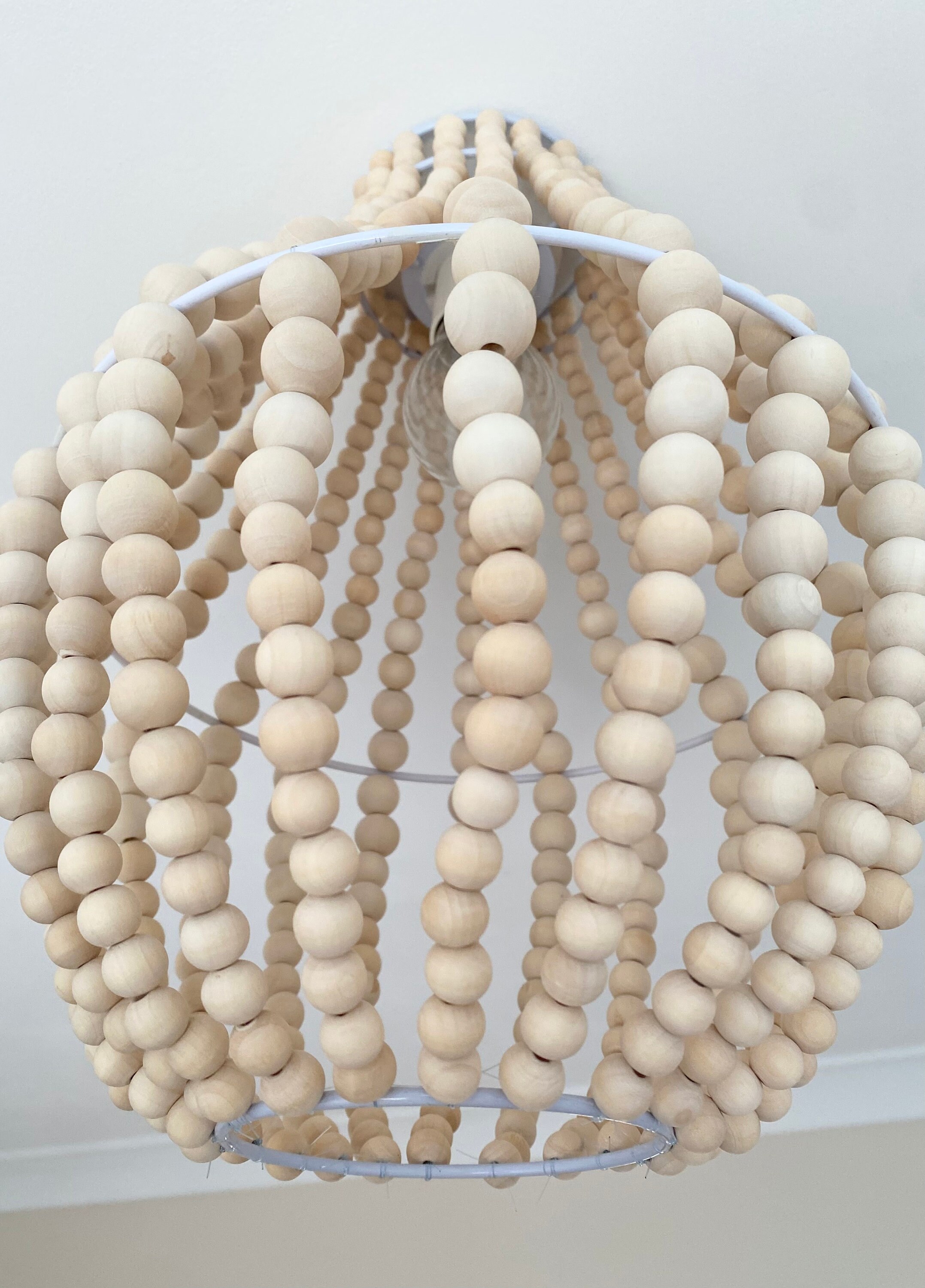 Wood Beaded Light Shade - Teardrop - Etsy