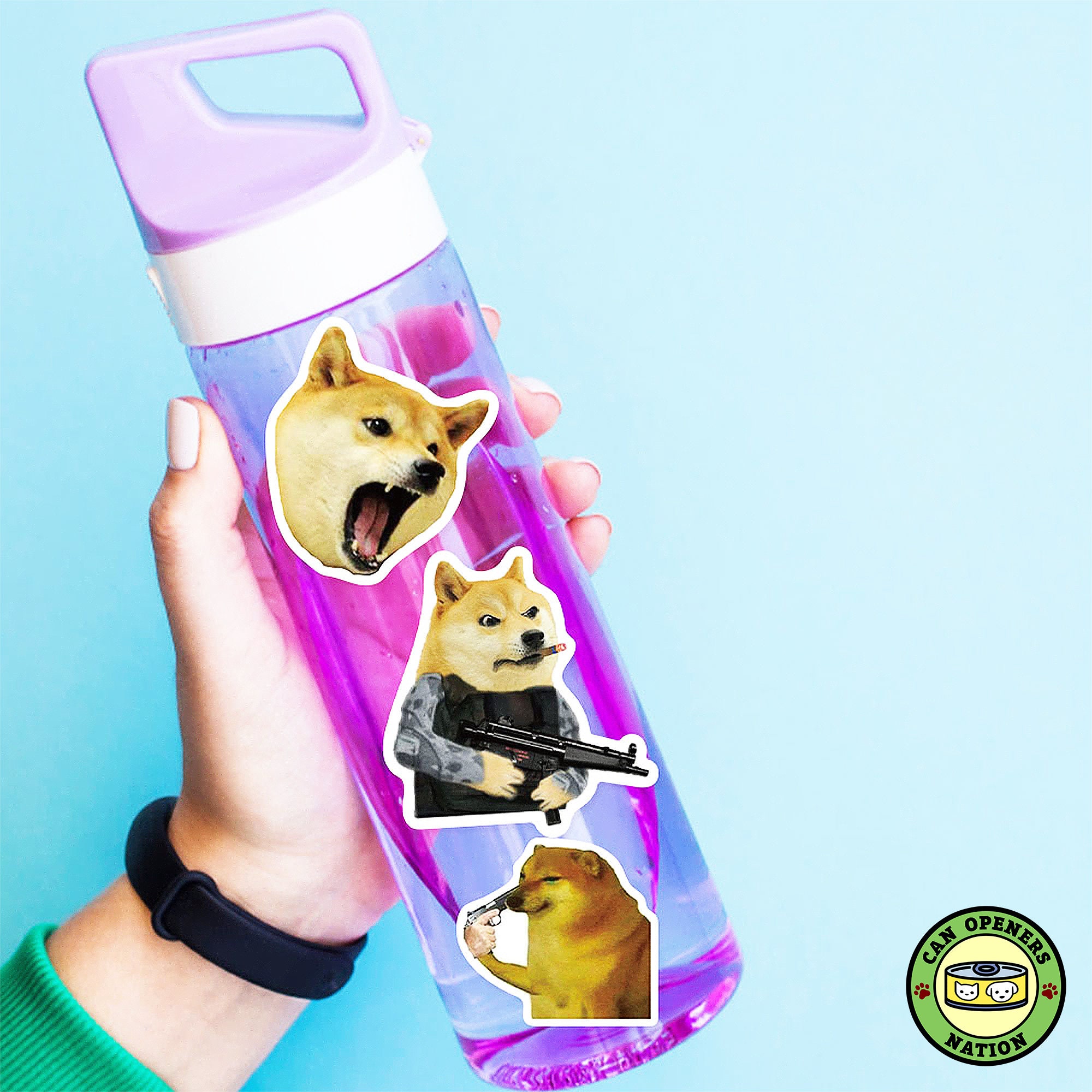 50PCS DOGE Stickers, Cute Dog Meme Vinyl Waterproof Funny Decals, Puppy ...